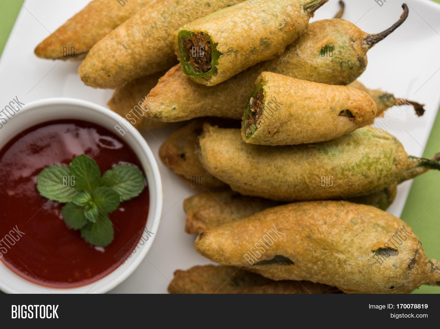 Stuffed Chilli Pakora Image & Photo (Free Trial) | Bigstock