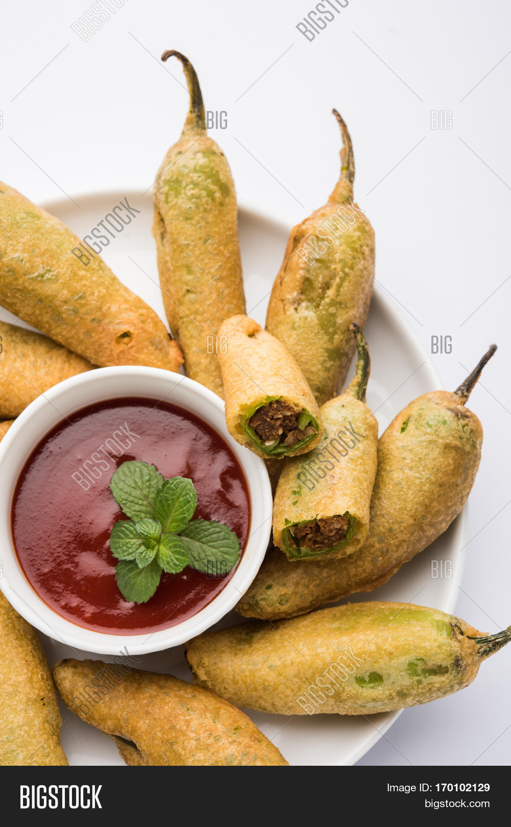 Stuffed Chilli Pakora Image & Photo (Free Trial) | Bigstock