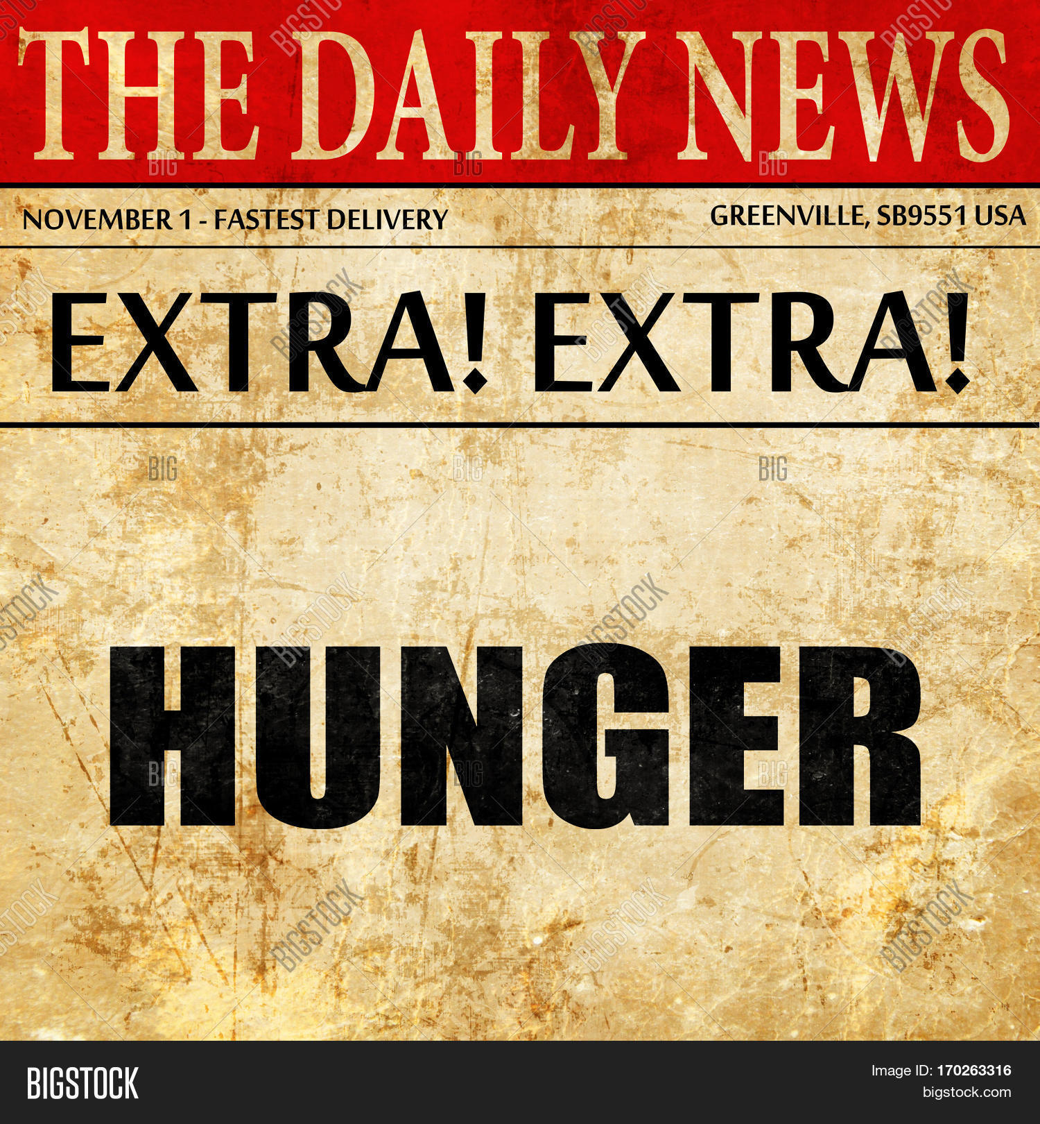 Hunger, Newspaper Image & Photo (Free Trial) | Bigstock