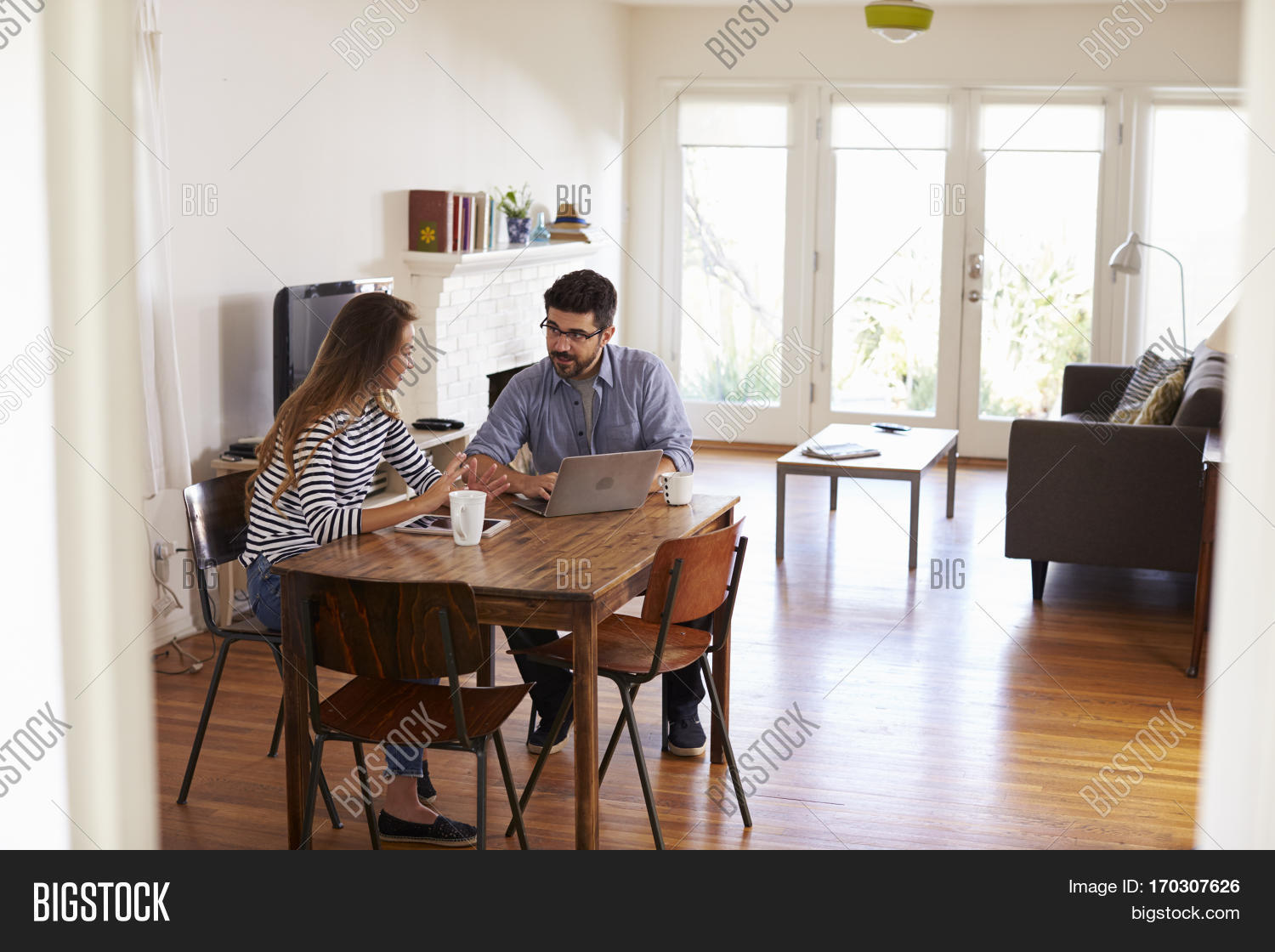 Couple Sitting Table Image & Photo (Free Trial) | Bigstock