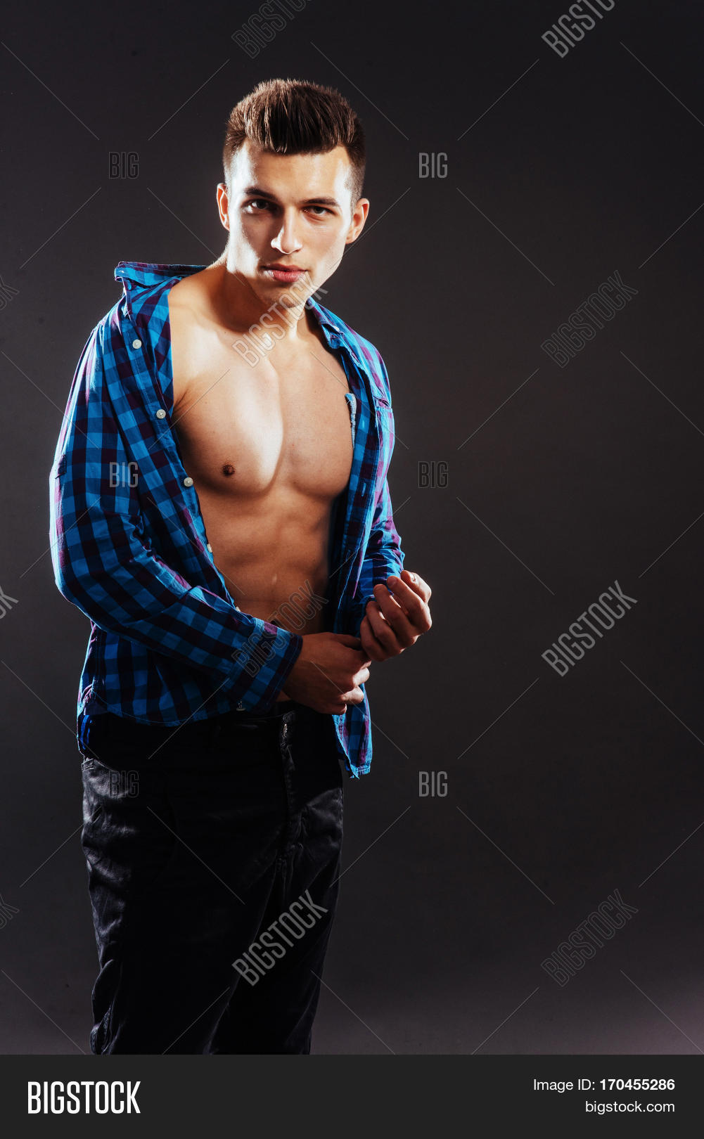 Sexy Young Man Shirt Image And Photo Free Trial Bigstock