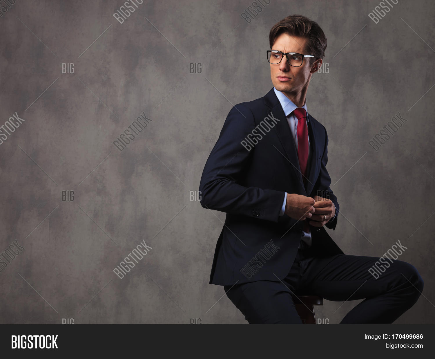 Seated Business Man Image & Photo (Free Trial) | Bigstock