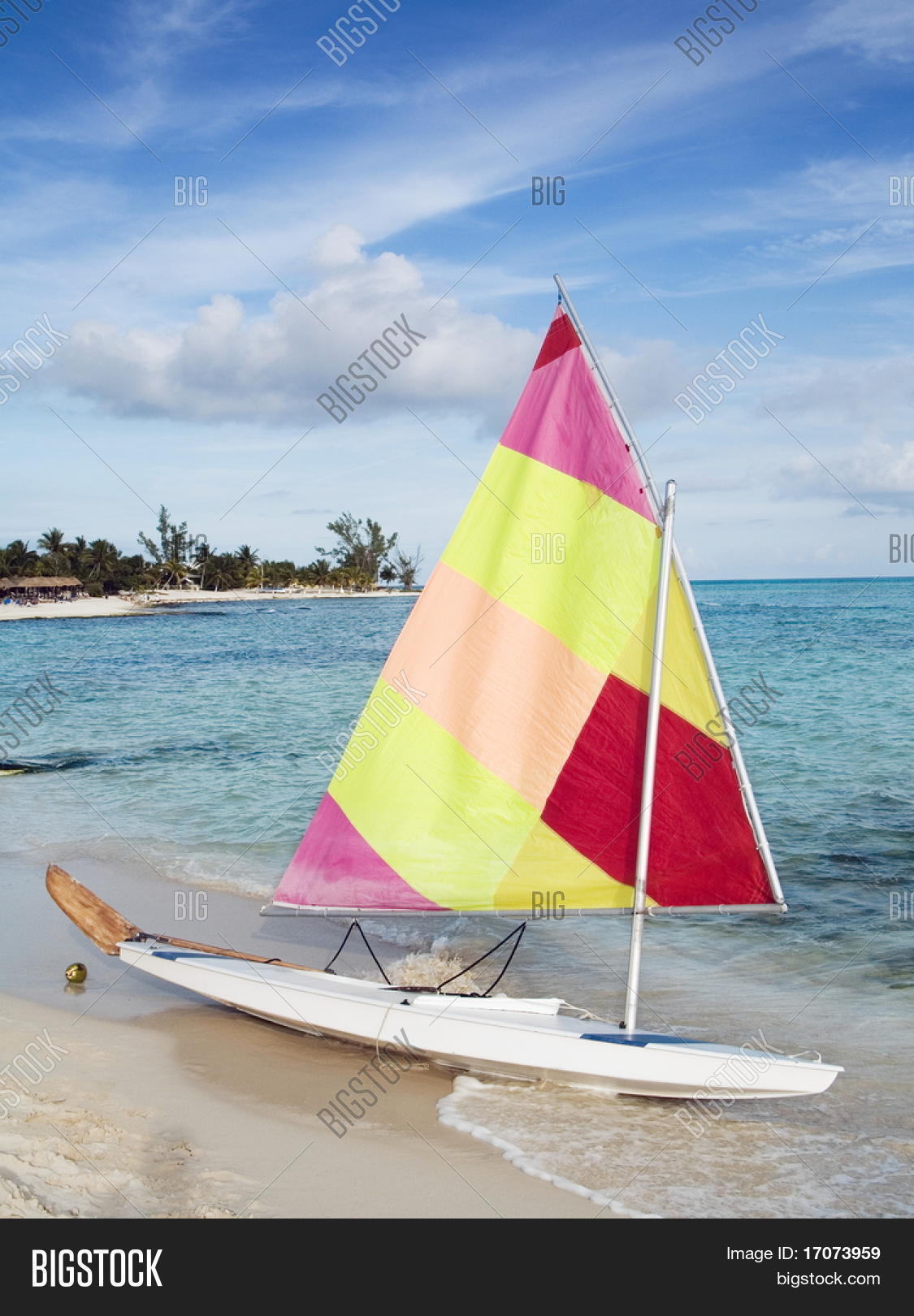 Sailing Boat On Beach Image & Photo (Free Trial) | Bigstock
