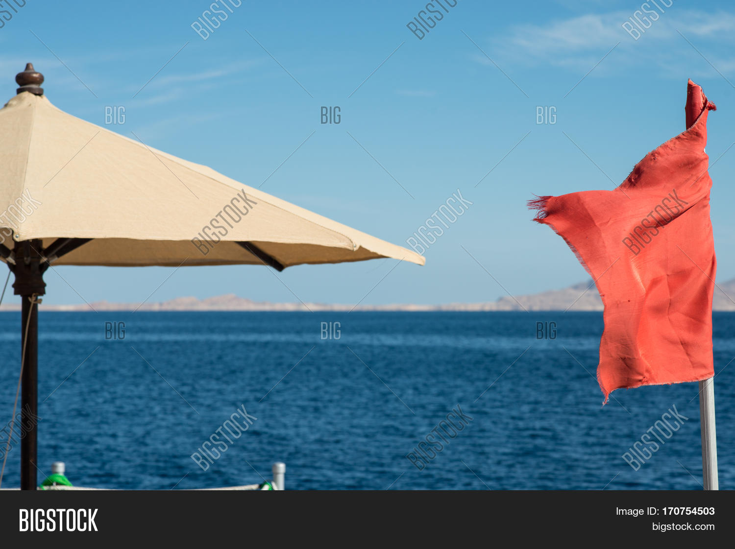Red Flag Sea. Swimming Image & Photo (Free Trial) | Bigstock