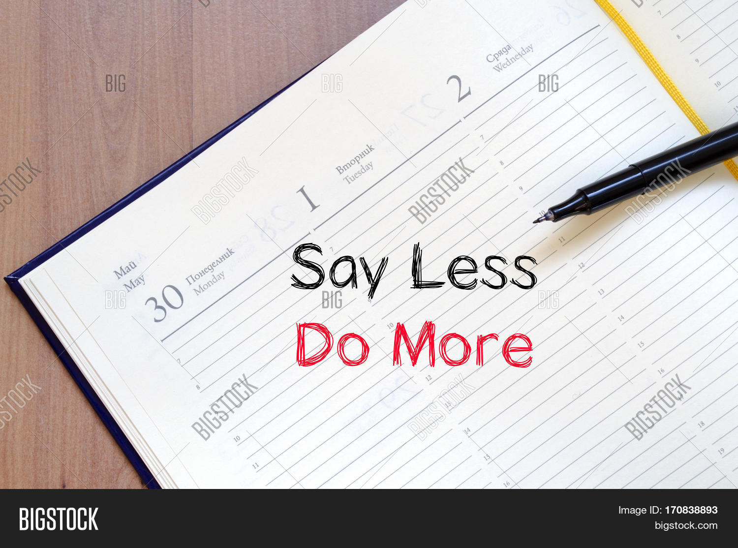 Say Less Do More Image & Photo (Free Trial) | Bigstock