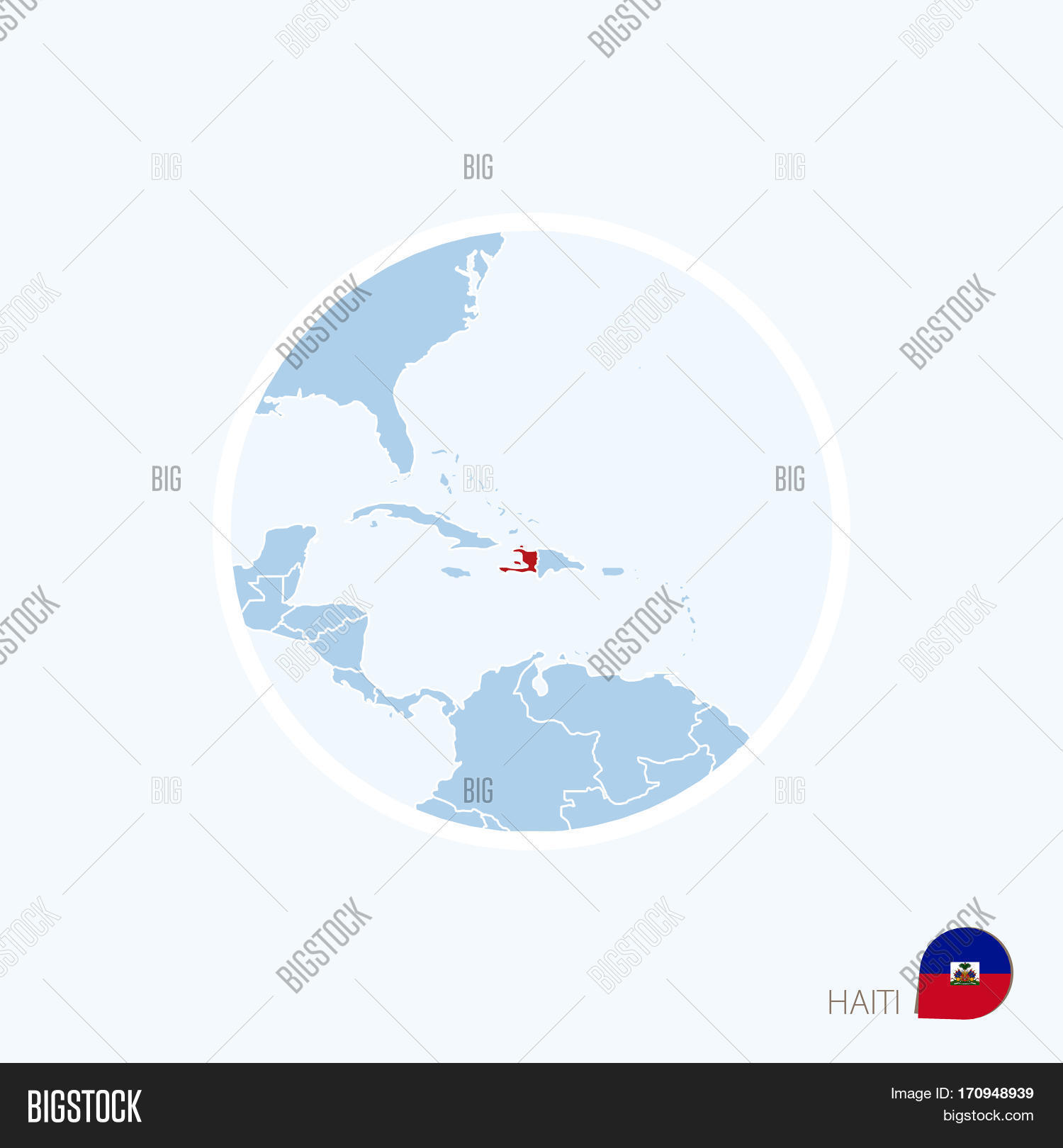 Map Icon Haiti. Blue Vector & Photo (Free Trial) | Bigstock