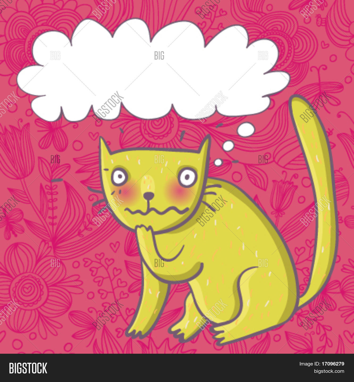 Cartoon Scared Cat - Vector & Photo (Free Trial) | Bigstock