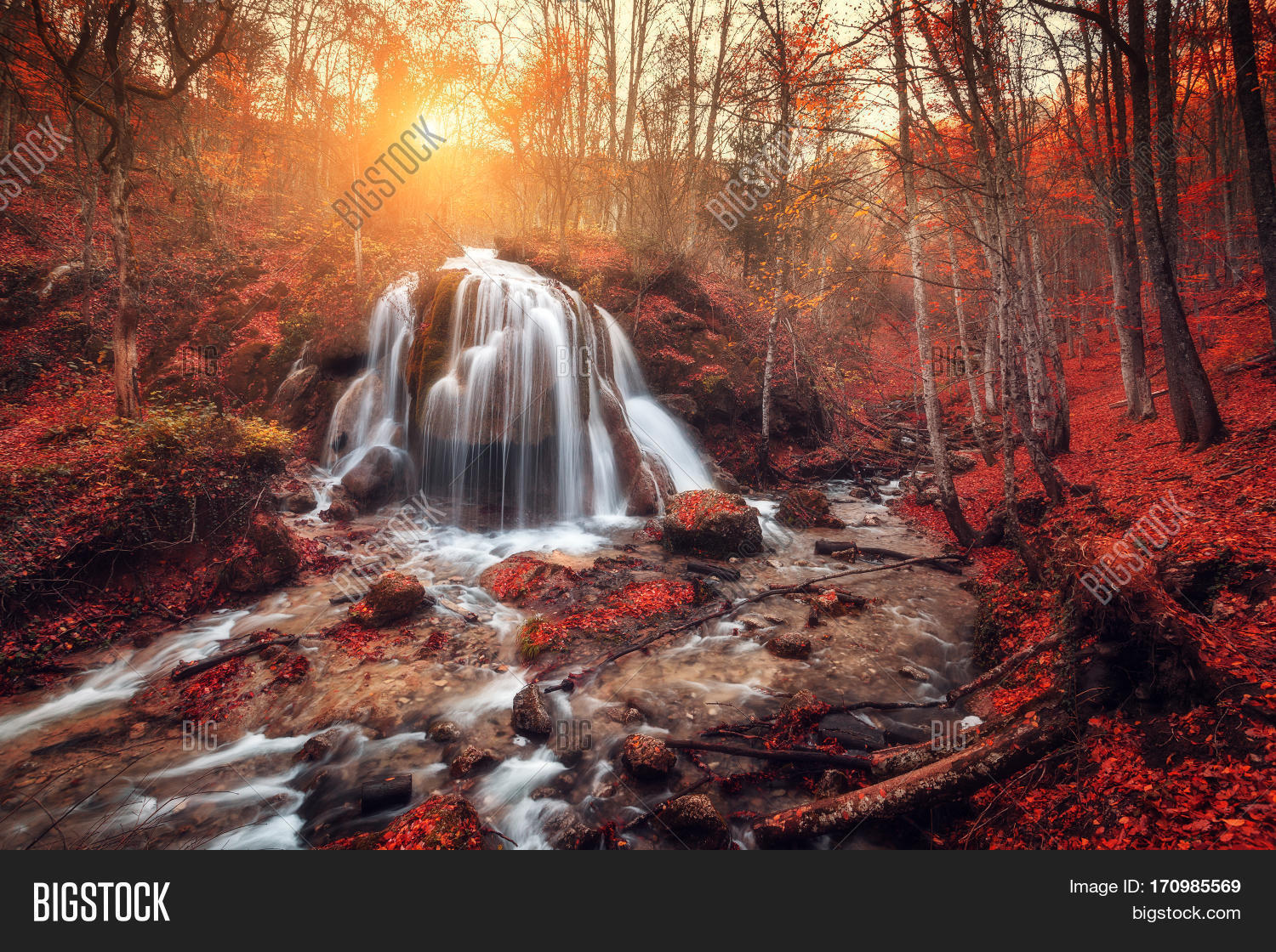 Waterfall Mountain Image & Photo (Free Trial) | Bigstock