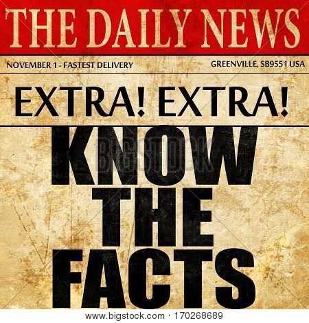 Know Facts, Newspaper Image & Photo (Free Trial) | Bigstock