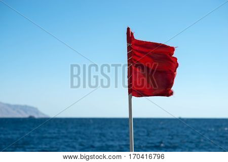Red Flag Sea. Swimming Image & Photo (Free Trial) | Bigstock