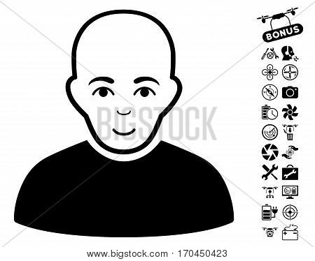 Bald Man Pictograph Vector & Photo (Free Trial) | Bigstock