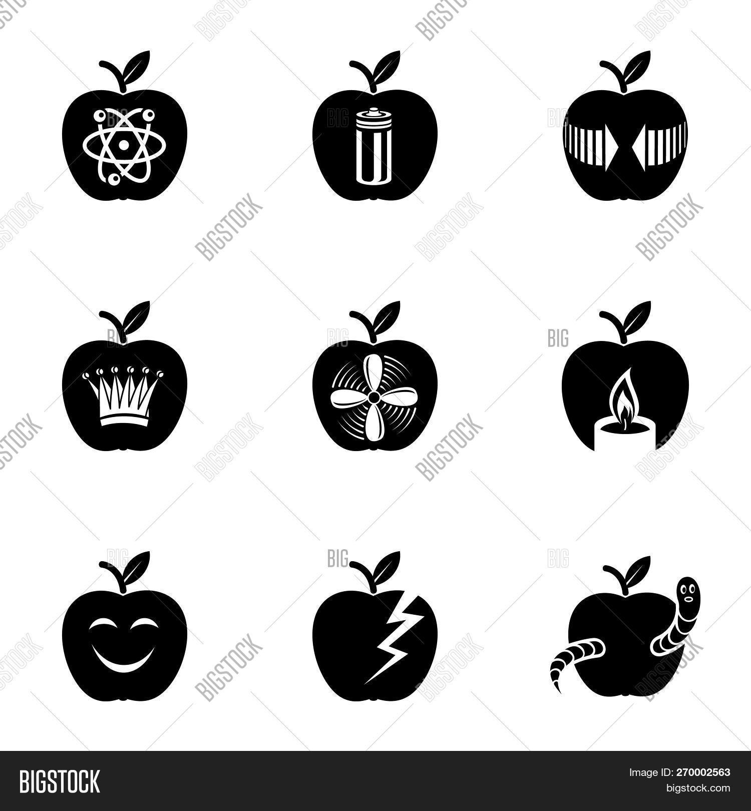 Pome Icons Set. Simple Image & Photo (Free Trial) | Bigstock