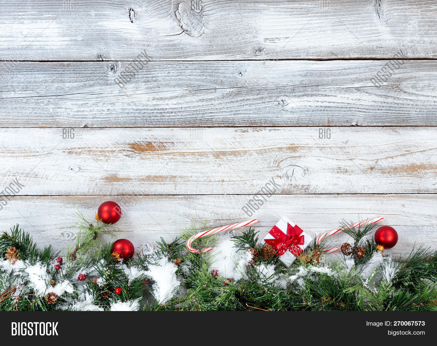 Christmas Ornaments Bottom Border