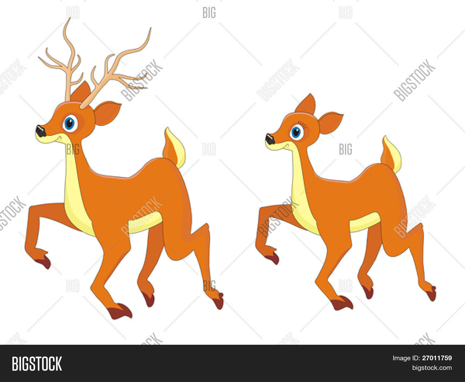 Deer Doe Cartoon Vector & Photo (Free Trial) | Bigstock