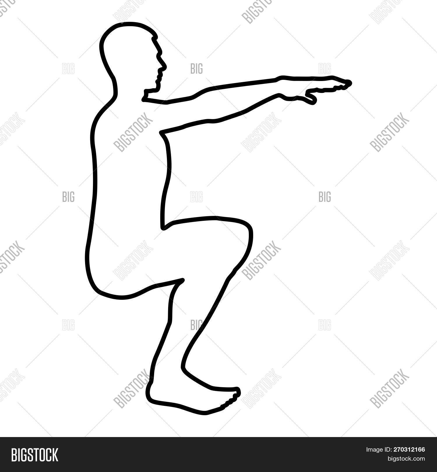 Crouching Man Doing Vector & Photo (Free Trial) | Bigstock
