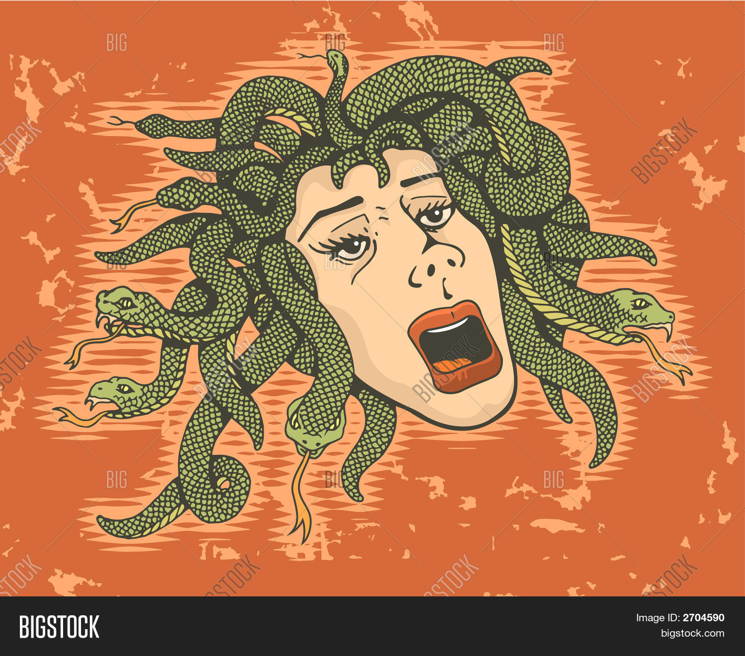 Head Medusa Vector & Photo (Free Trial) | Bigstock