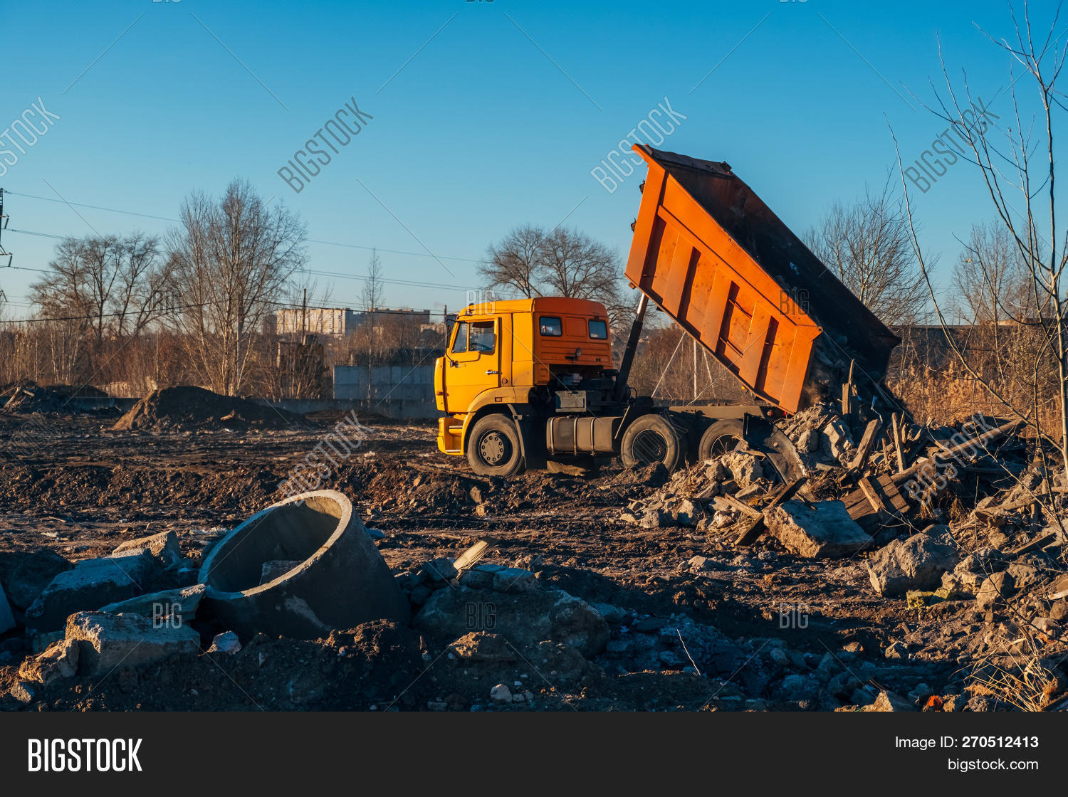 Garbage Dump Truck Image & Photo (Free Trial) | Bigstock