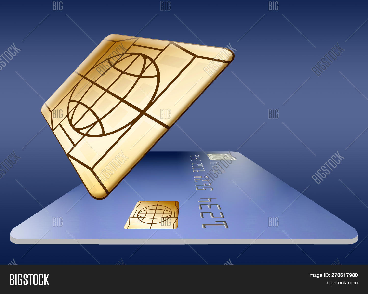 EMV Security Chip Seen Image & Photo (Free Trial) | Bigstock