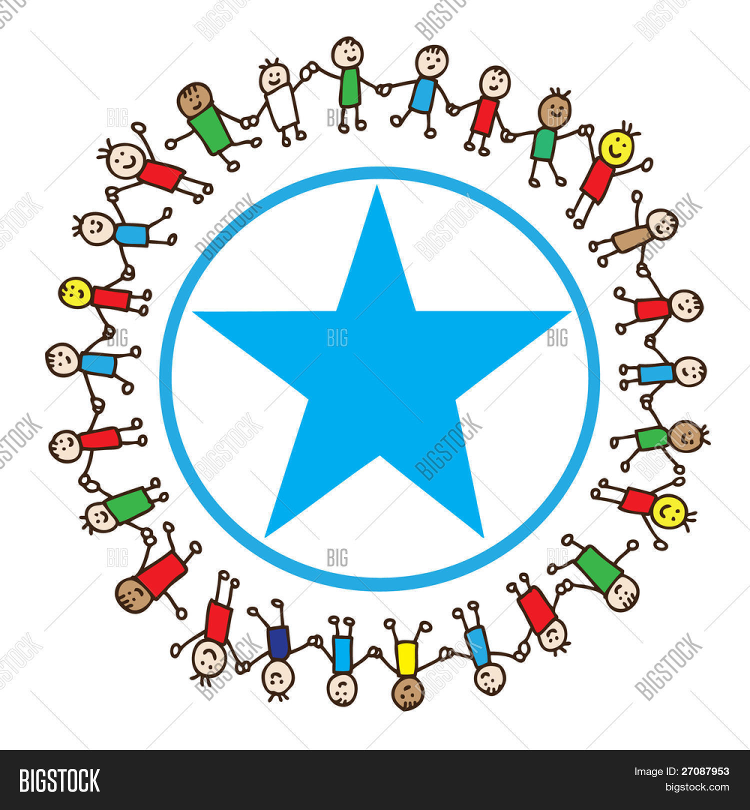 Children Around Star Vector & Photo (Free Trial) | Bigstock