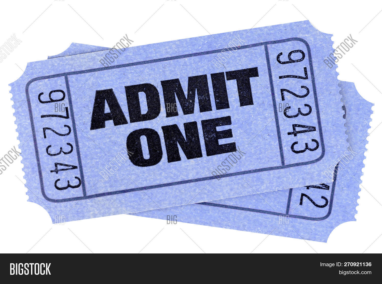 Two Blue Admit One Image & Photo (Free Trial) | Bigstock
