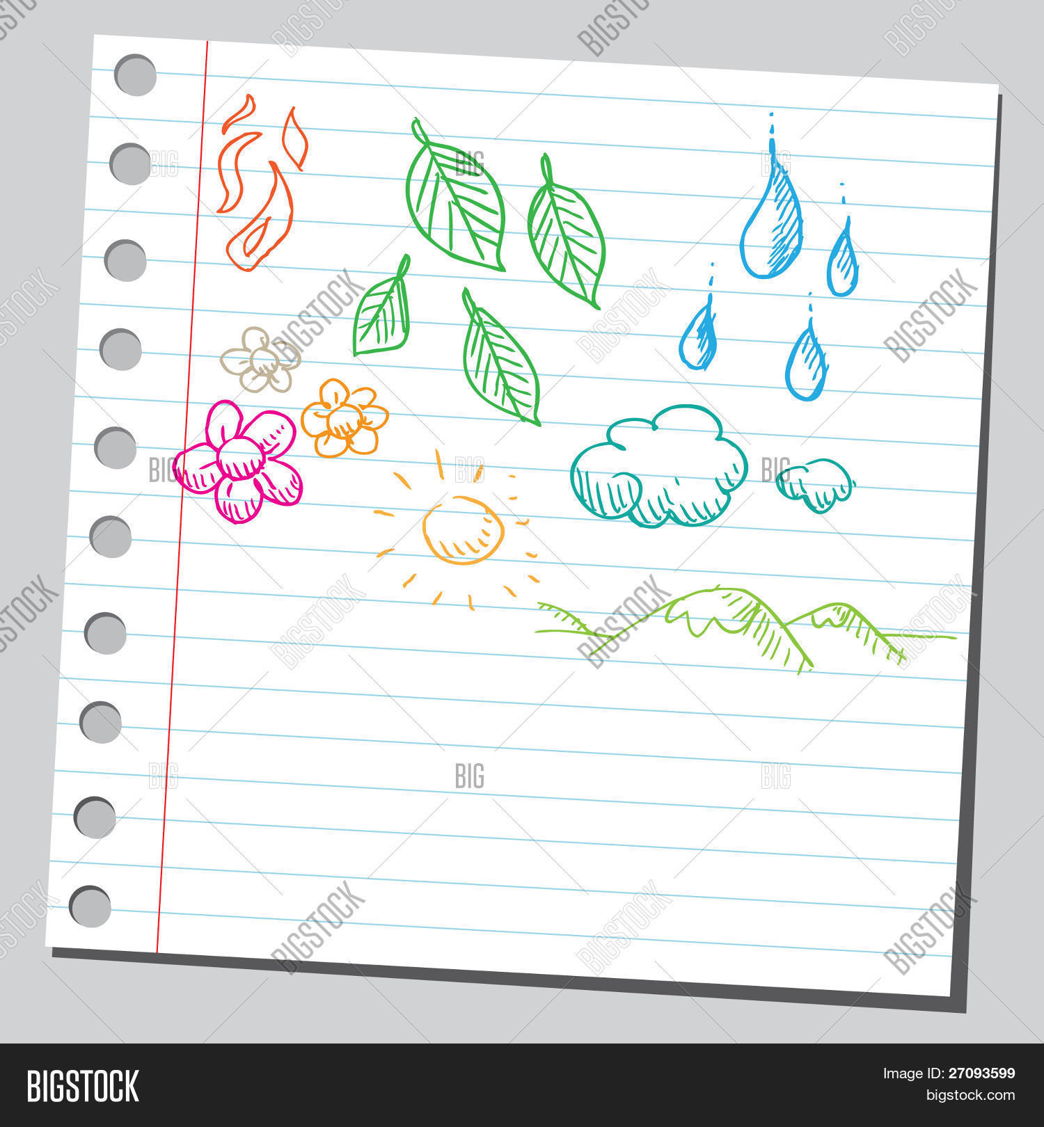 Drawing Nature Vector & Photo (Free Trial) | Bigstock