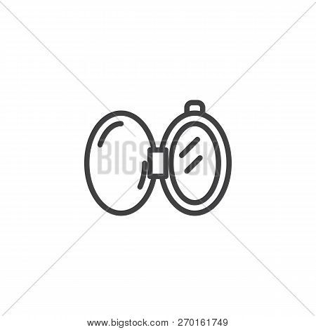 Open Heart Locket Drawing