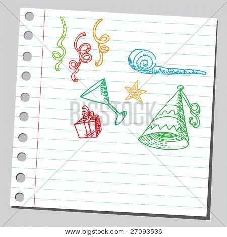 Drawing Party Symbols Vector & Photo (Free Trial) | Bigstock