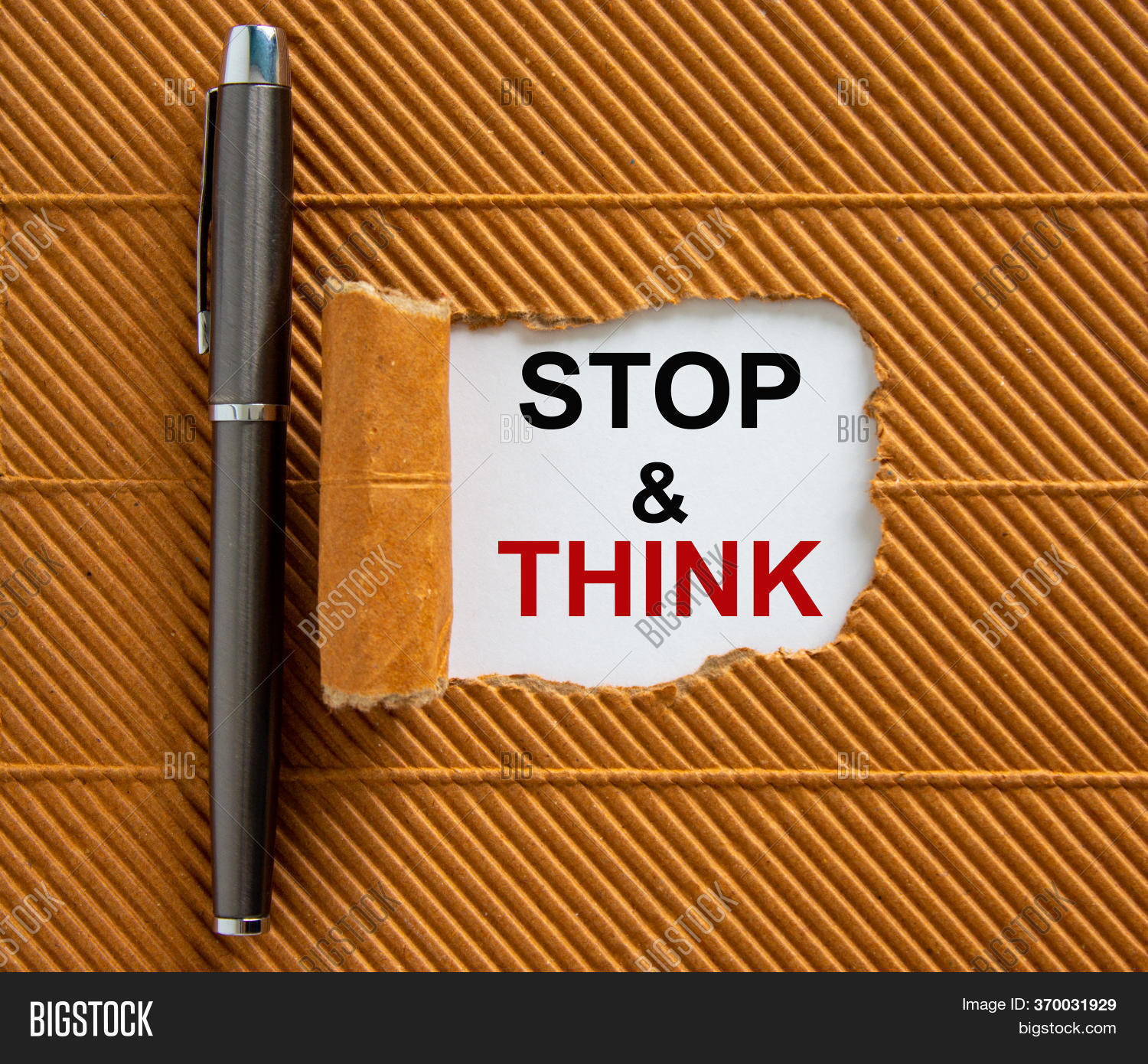 Text 'stop Think' Image & Photo (Free Trial) | Bigstock