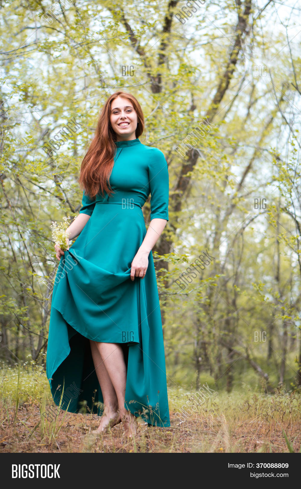 Bootless Woman Forest Image & Photo (Free Trial) | Bigstock