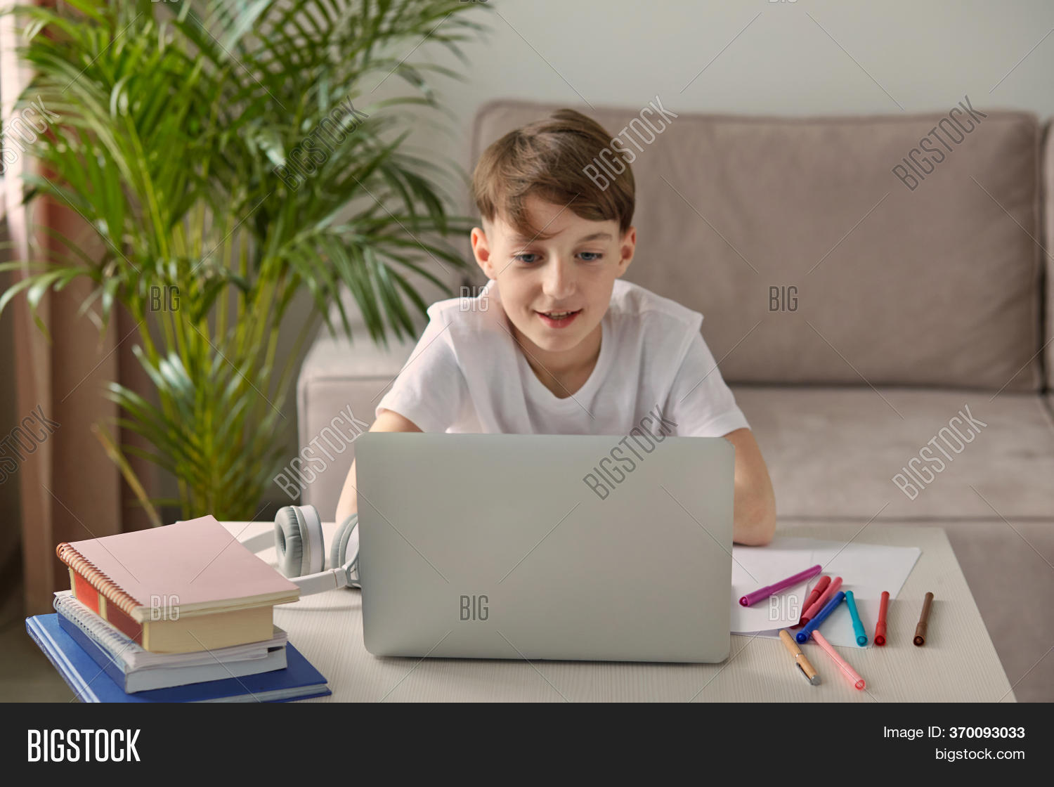 Focused Boy Sits On Image & Photo (Free Trial) | Bigstock