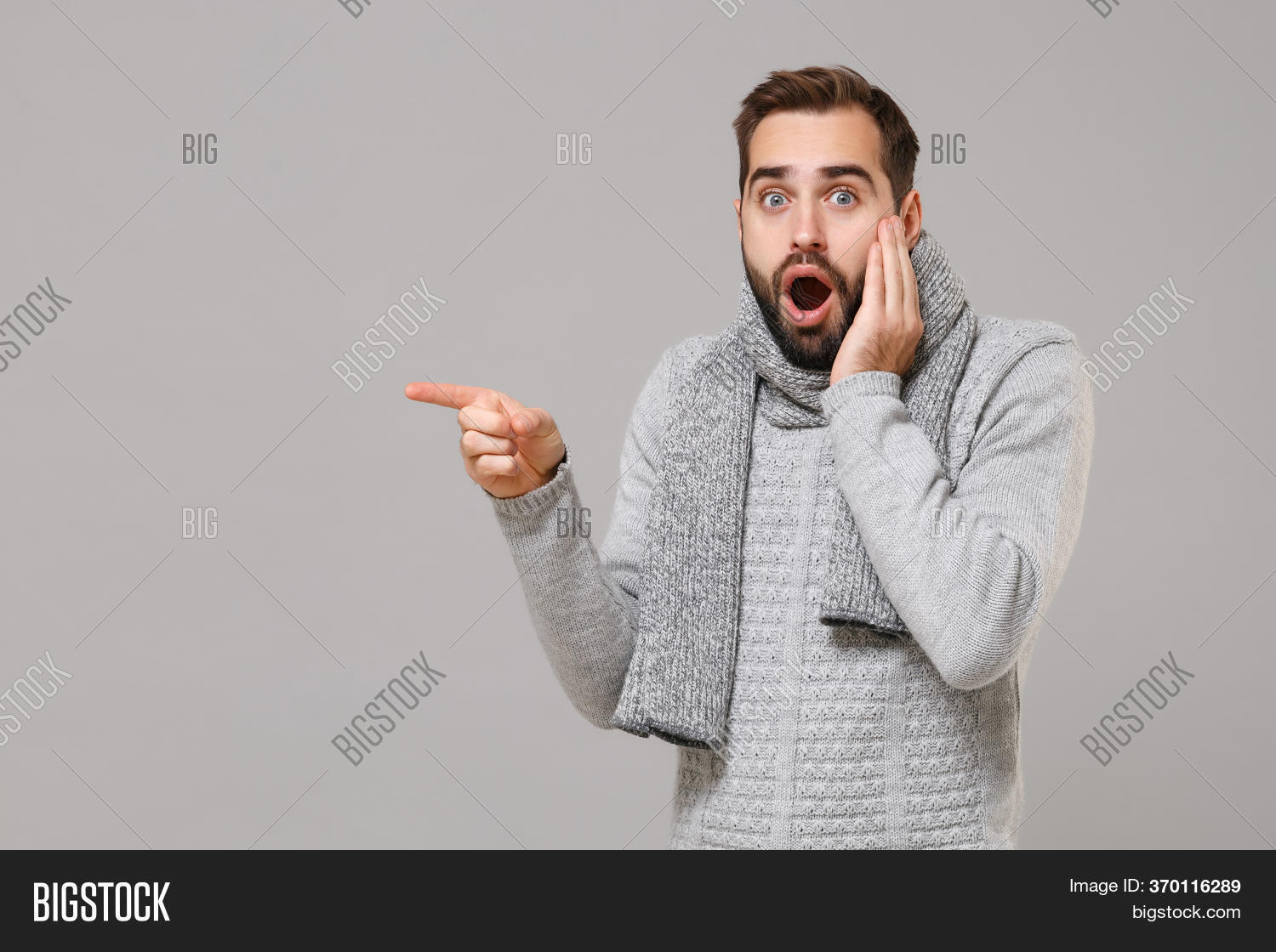 Amazed Young Man Gray Image & Photo (Free Trial) | Bigstock