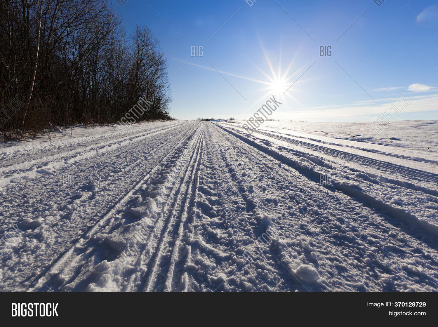 Winter Road Ruts Cars Image & Photo (Free Trial) | Bigstock