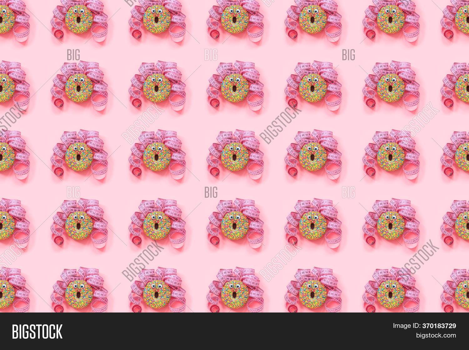 Donat Pattern On Pink Image & Photo (Free Trial) | Bigstock
