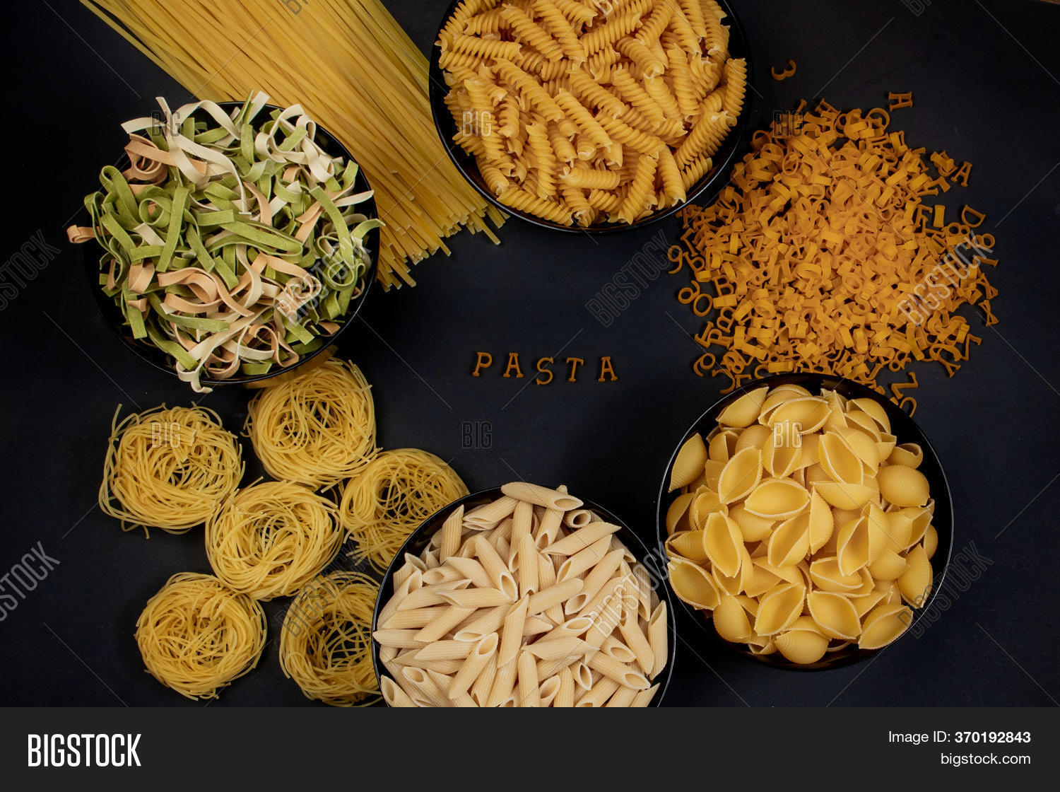 Raw Round Pasta On Image & Photo (Free Trial) | Bigstock