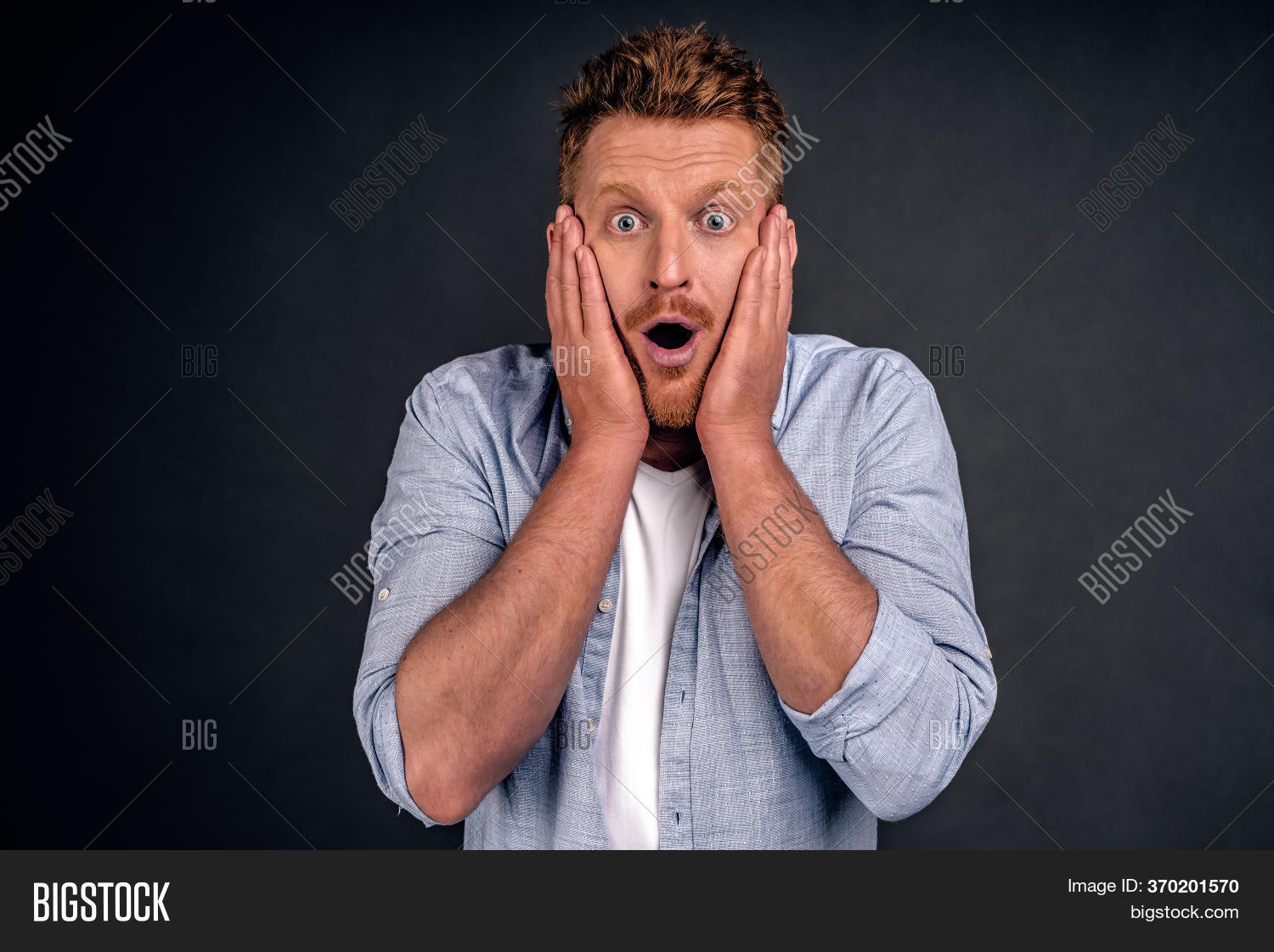 Horrified Bearded Male Image & Photo (Free Trial) | Bigstock