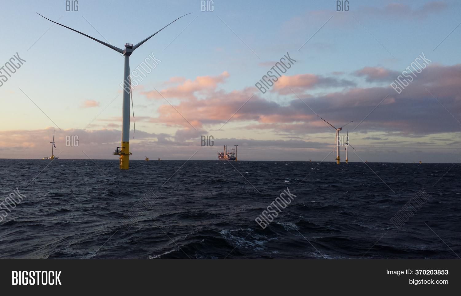 Wind Turbine Sea. Wind Image & Photo (Free Trial) | Bigstock