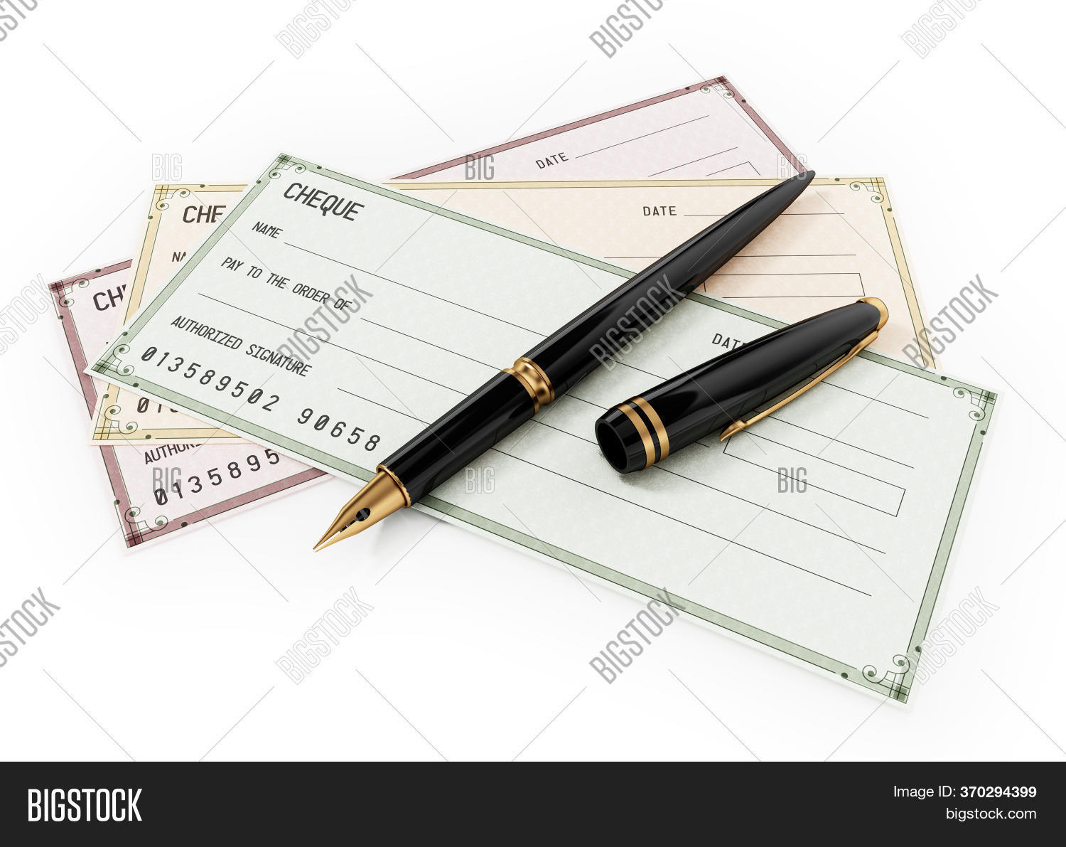 Cheque Book Ink Pen Image & Photo (Free Trial) | Bigstock