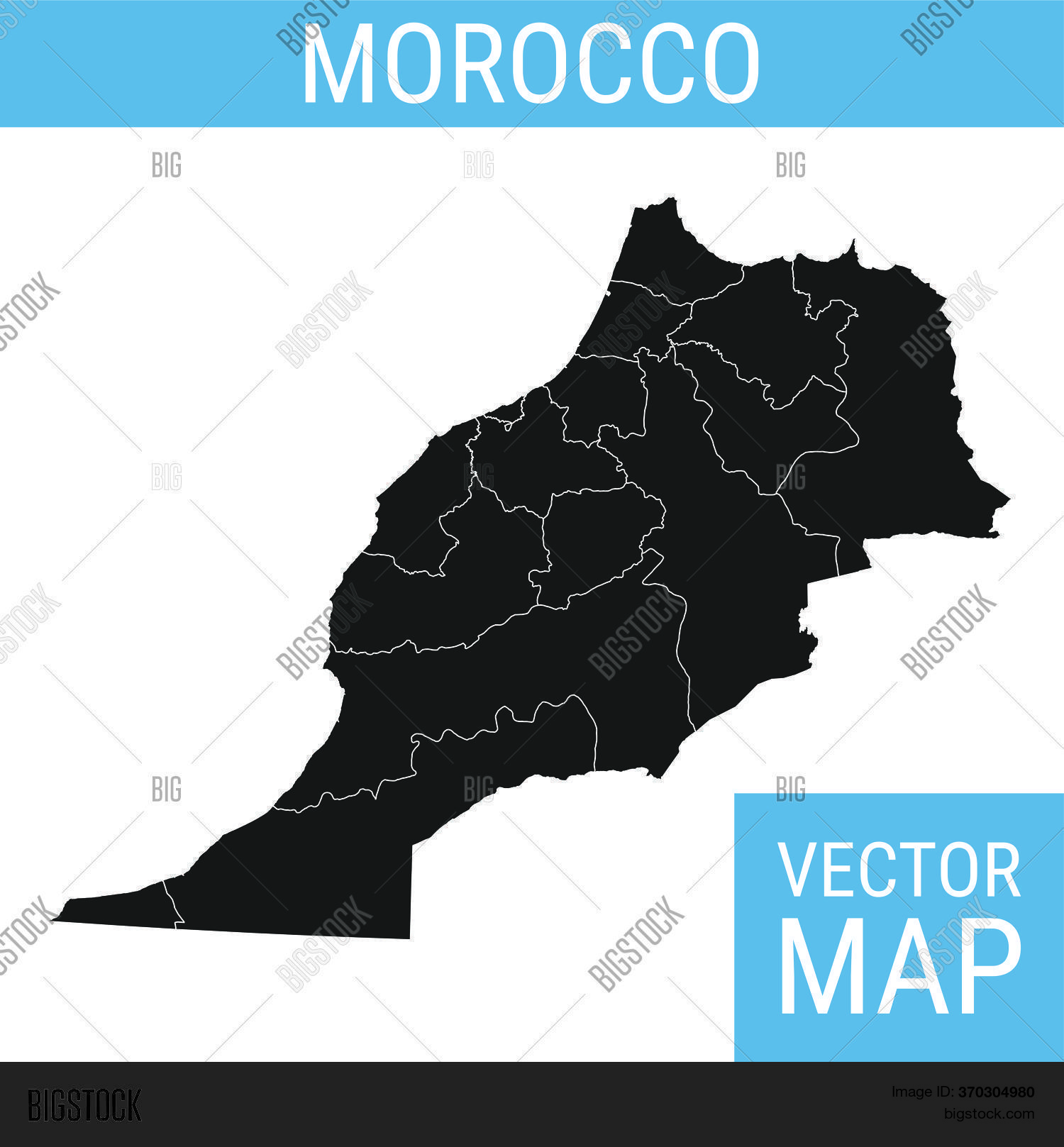 Morocco Vector Map Vector & Photo (Free Trial) | Bigstock