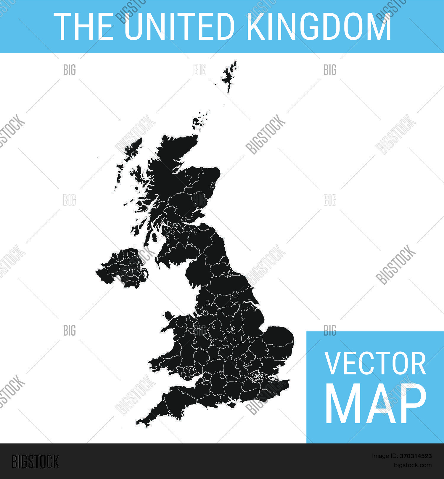 Uk Vector Map Country Vector & Photo (Free Trial) | Bigstock