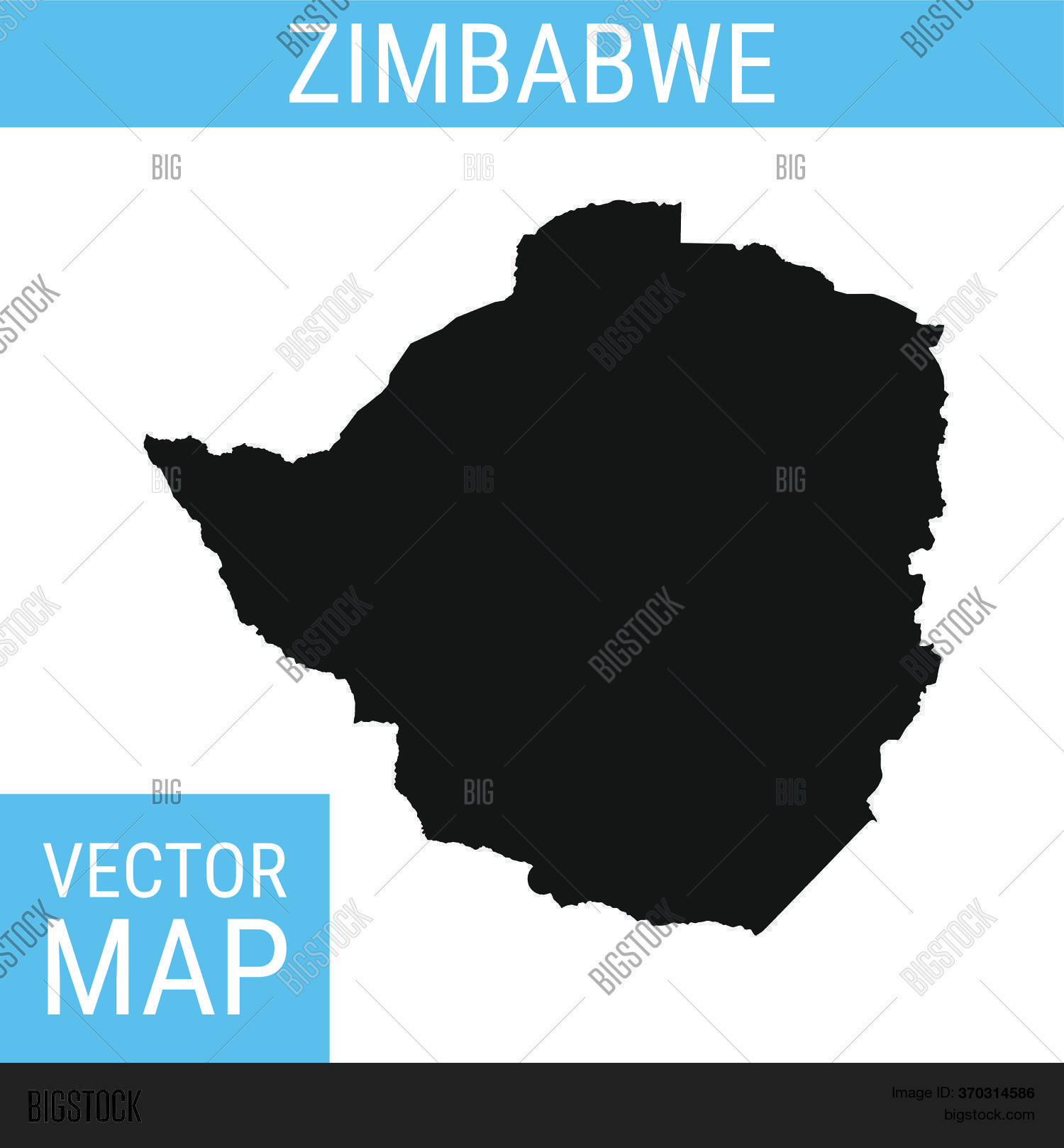 Zimbabwe Vector Map Vector & Photo (Free Trial) | Bigstock