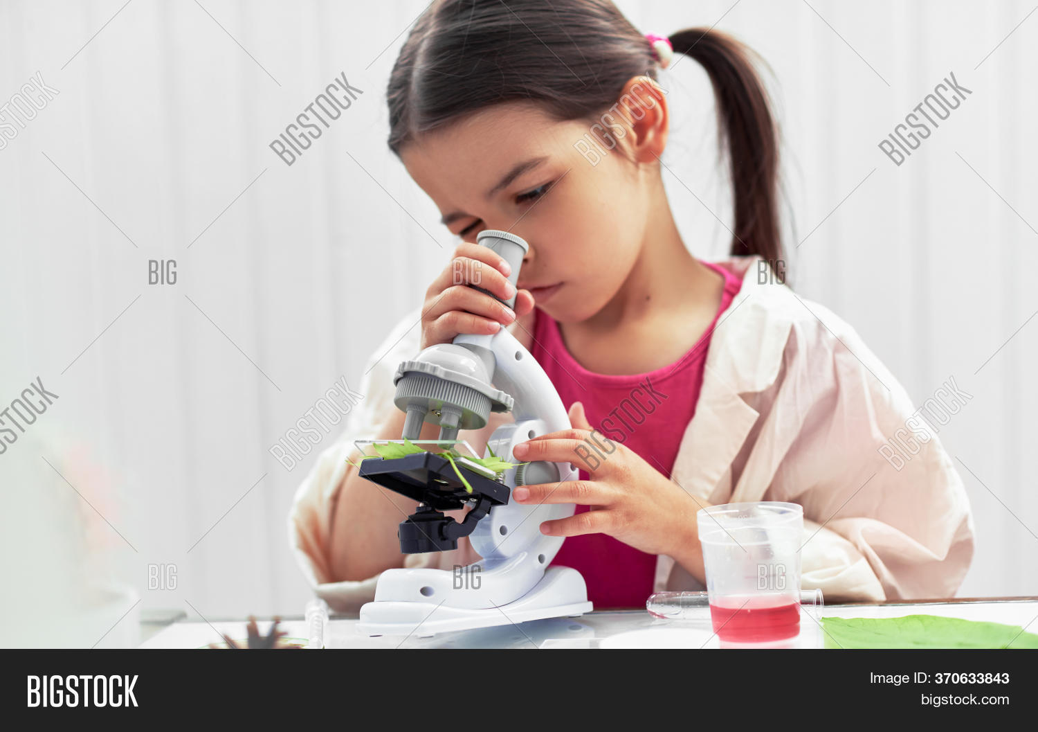 Little Girl Analyzing Image & Photo (Free Trial) | Bigstock
