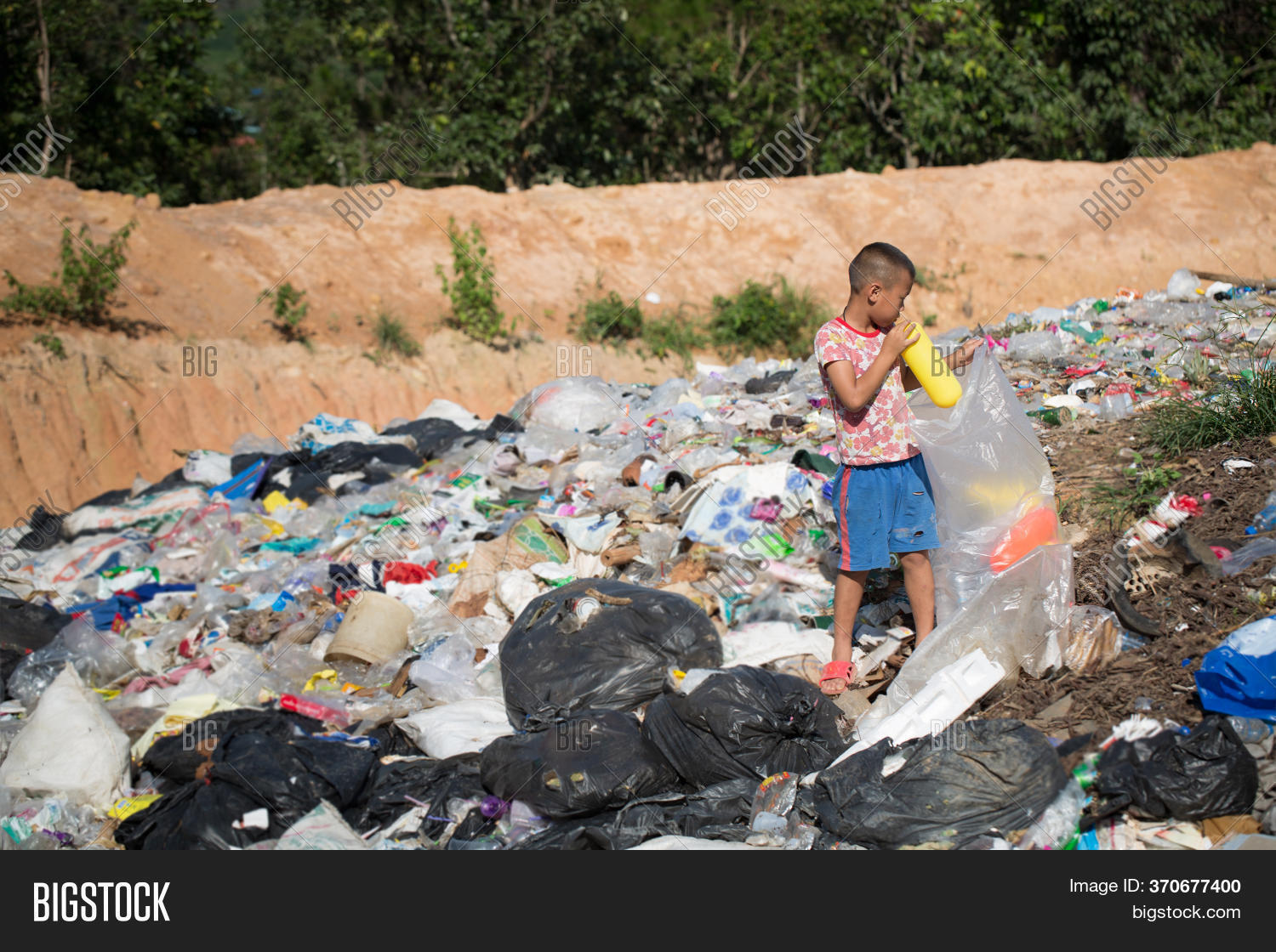 Poor Children Collect Image & Photo (Free Trial) | Bigstock