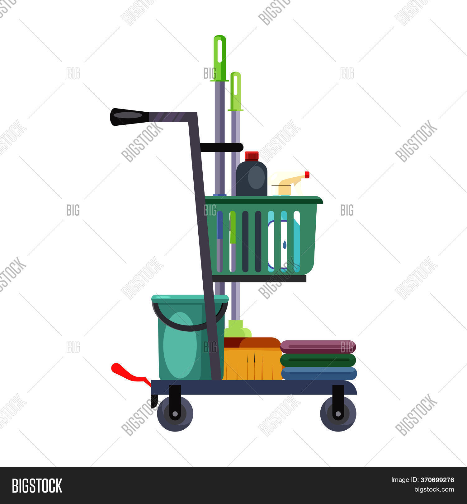 Cleaning Trolley. Cart Image & Photo (Free Trial) | Bigstock