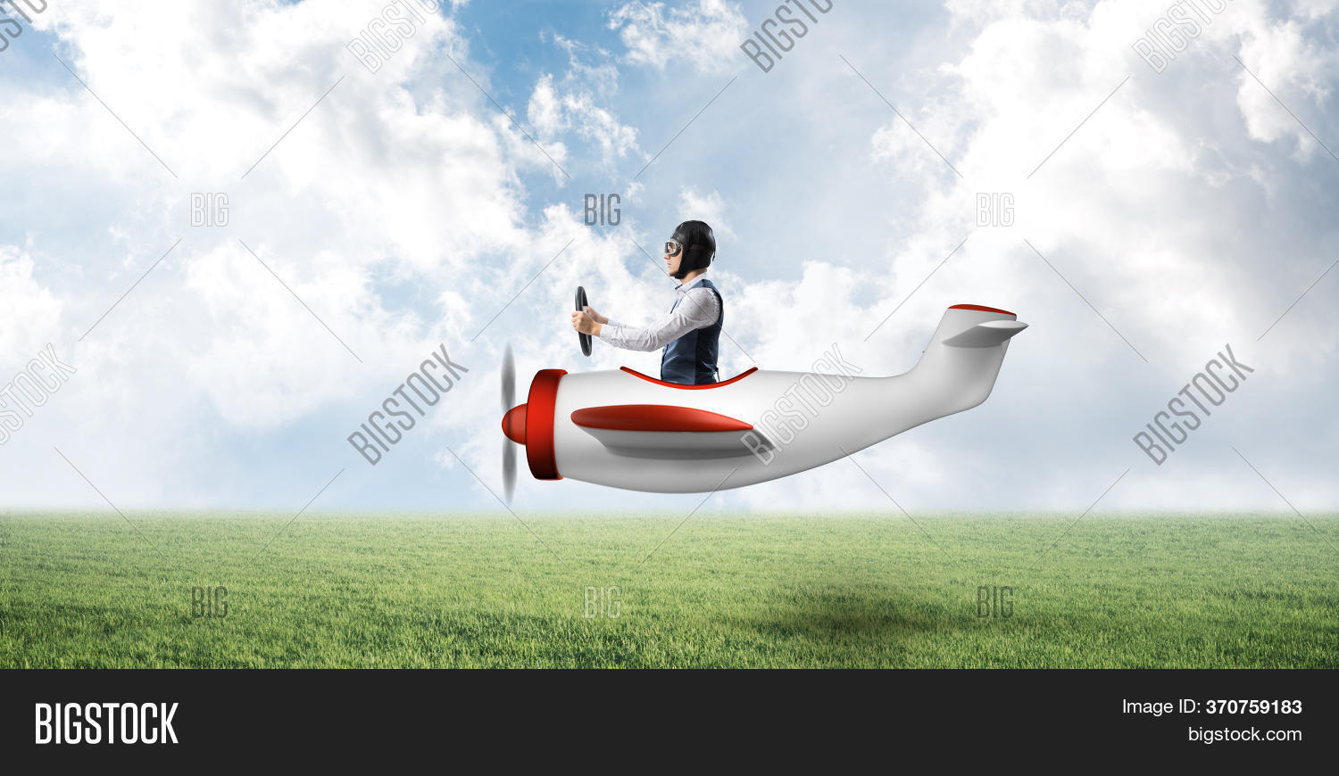 Man Airplane Flying Image & Photo (Free Trial) | Bigstock