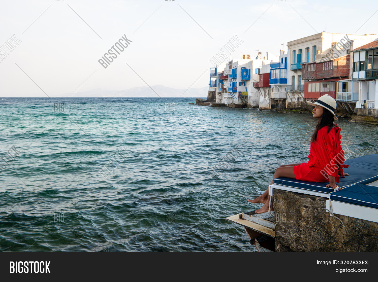 Mykonos Greece, Woman Image & Photo (Free Trial) | Bigstock