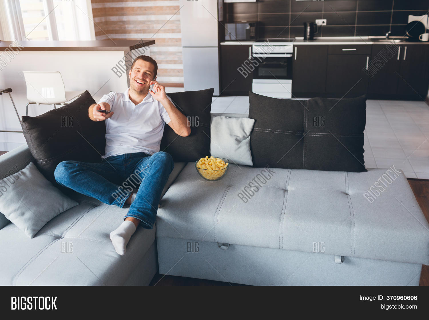 Young Man Watch Tv His Image & Photo (Free Trial) | Bigstock