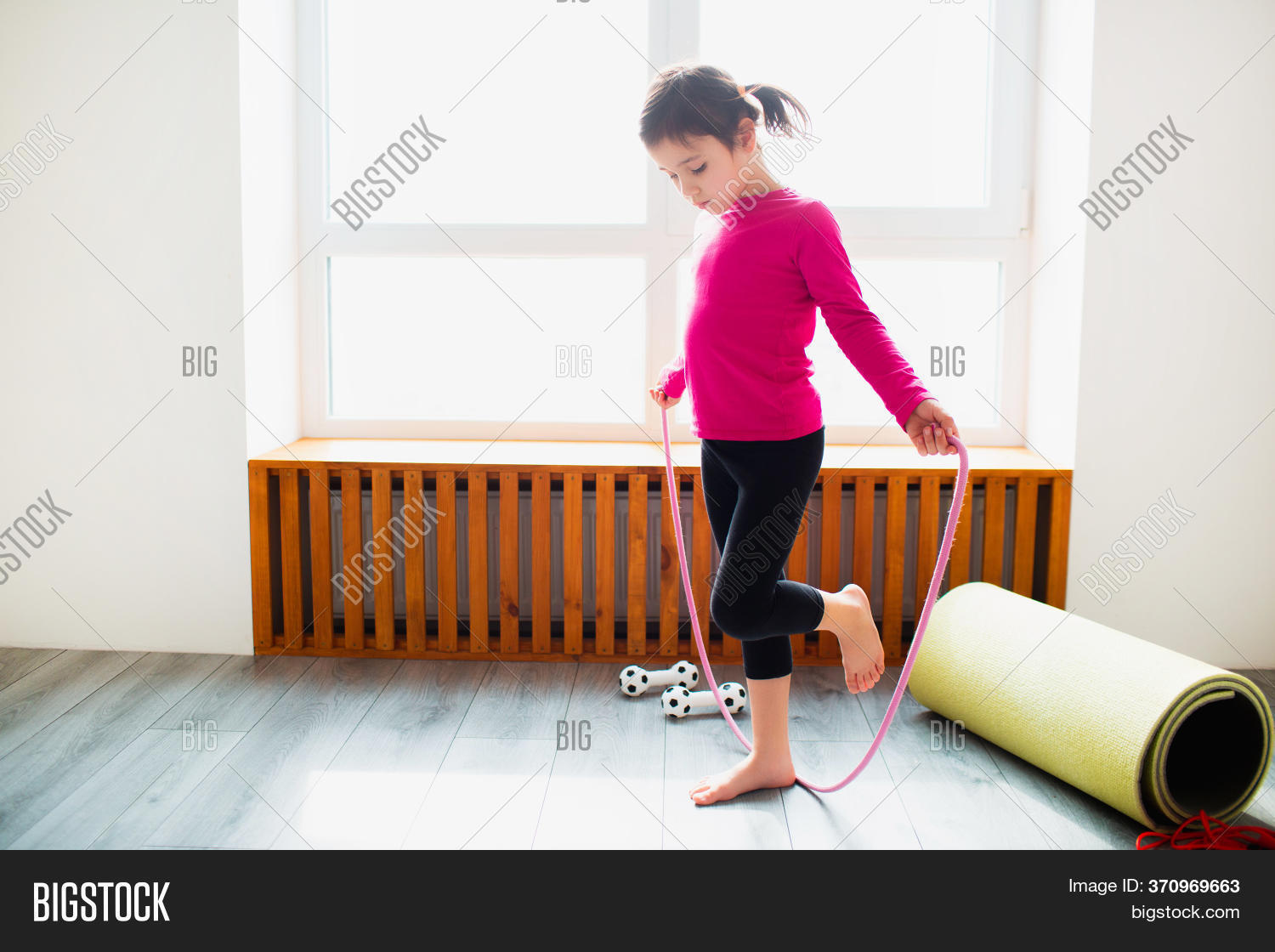 Little Girl Jumps On Image & Photo (Free Trial) | Bigstock