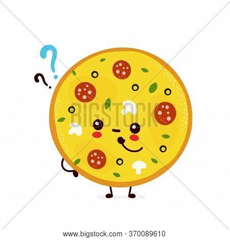 Cute Pizza Question Vector & Photo (Free Trial) | Bigstock