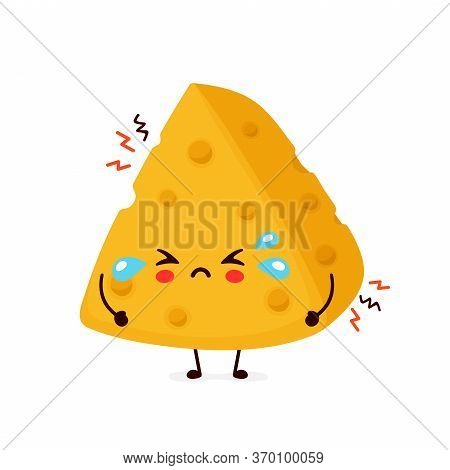 Cute Sad Cry Cheese. Vector & Photo (Free Trial) | Bigstock