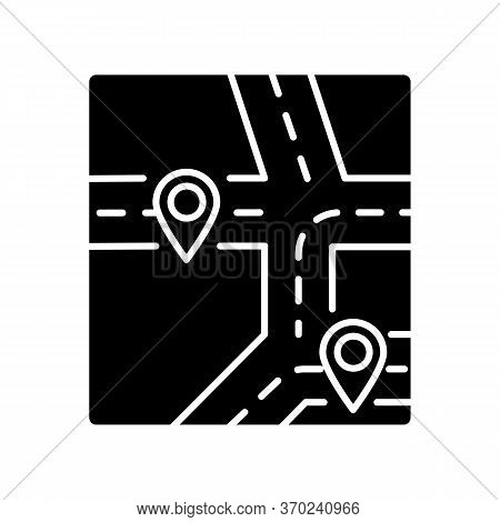 Gps Map Black Glyph Vector & Photo (Free Trial) | Bigstock